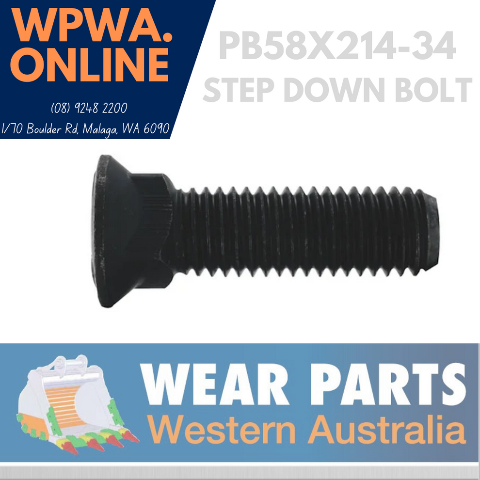 Plow Bolt 5/8 x 2 1/4 Step Down Bolt ( 3//4" Head ) – Wear Parts WA